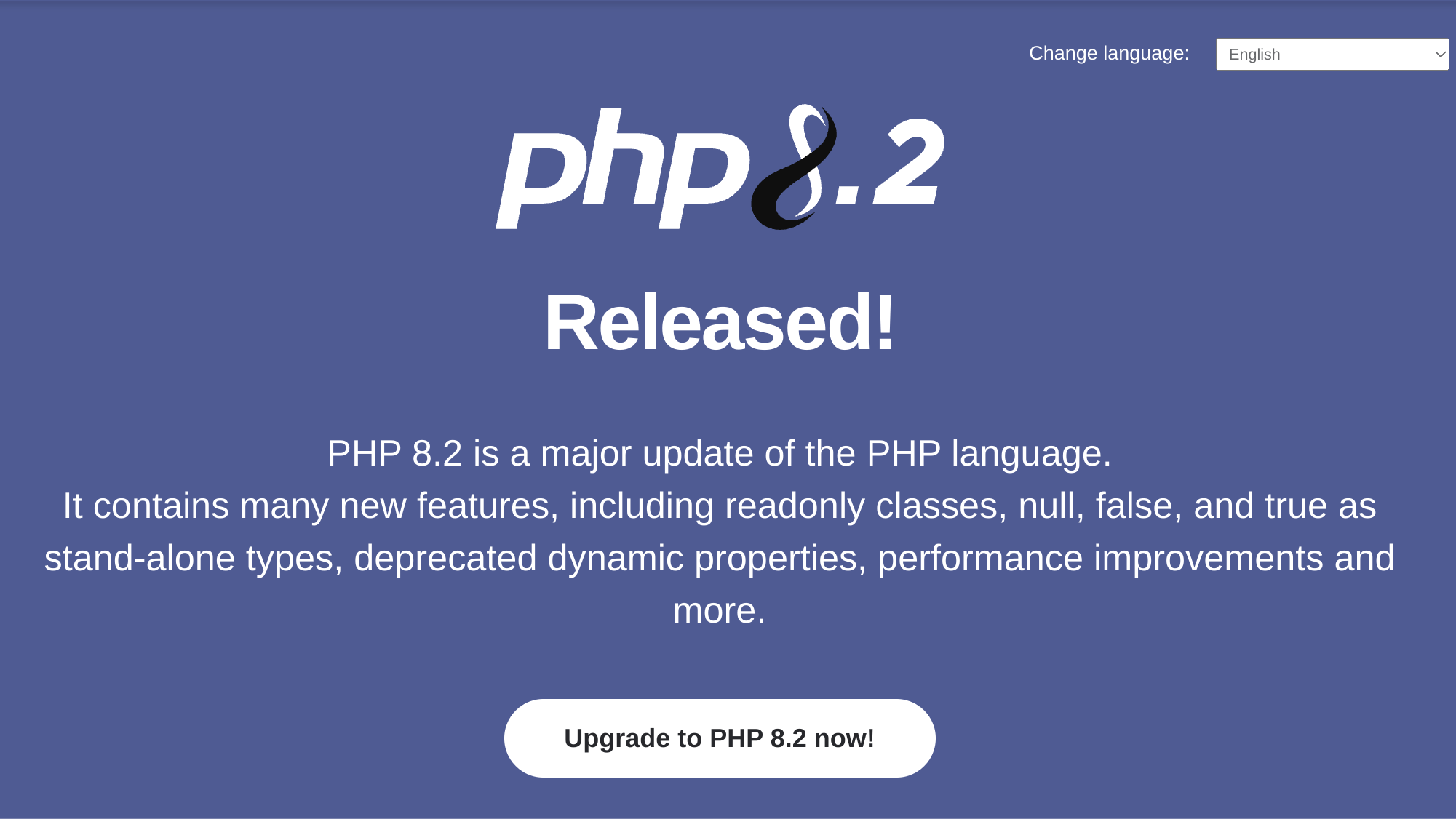 뉴스 다이제스트 : PHP 8.2 릴리즈 - Project just4fun